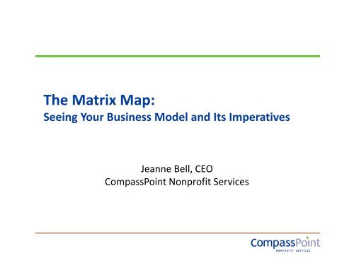 The Matrix Map: - CompassPoint Nonprofit Services