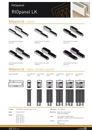 Radiator datasheet - RIOpanel