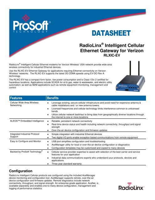 RLXIC-EV Datasheet - ProSoft Technology