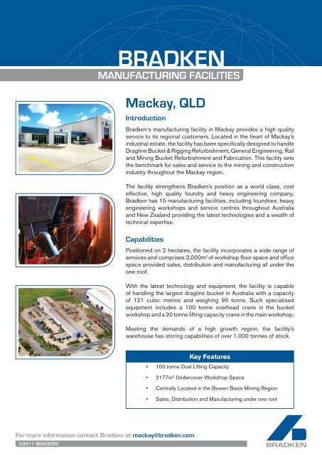 Mackay Manufacturing Facility Brochure.indd - Bradken