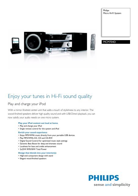 MCM704D/37 Philips Micro Hi-Fi System