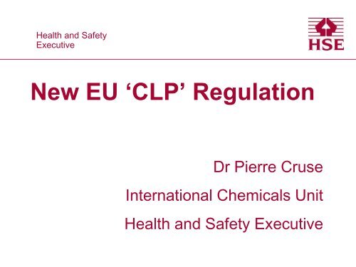 New EU 'CLP' Regulation - BOHS