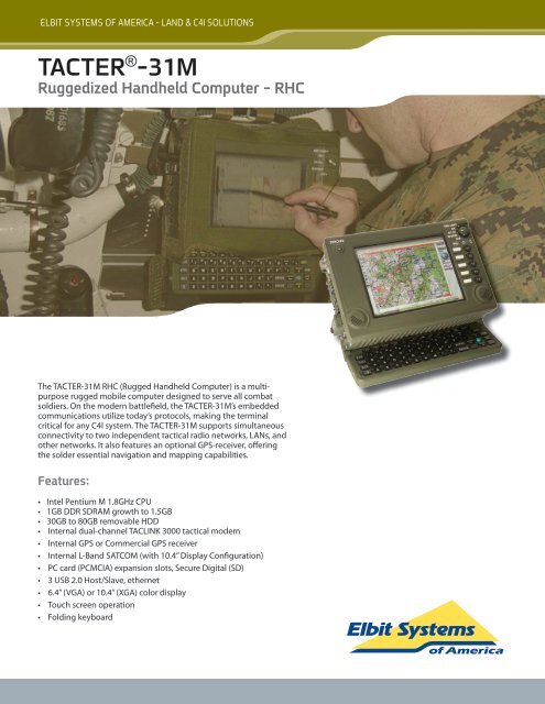 TACTERÂ®-31M Data Sheet - Elbit Systems of America