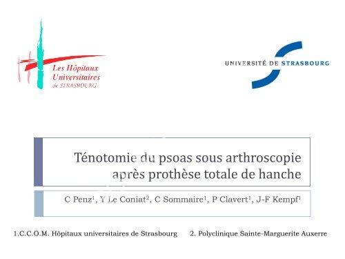 Ténotomie du psoas sous arthroscopie après prothèse totale de ...