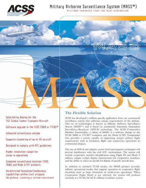 Military Airborne Surveillance System (MASS Military ... - ACSS