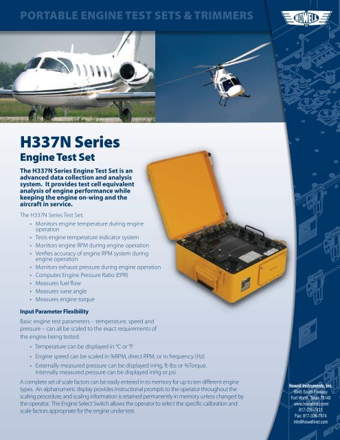 Download H337N Series Brochure - Howell Instruments, Inc.