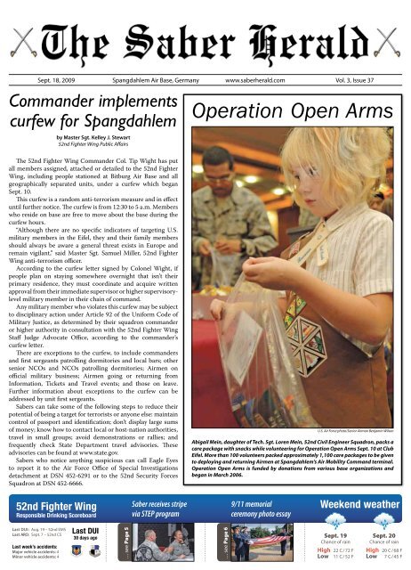 Operation Open Arms - Spangdahlem Air Base