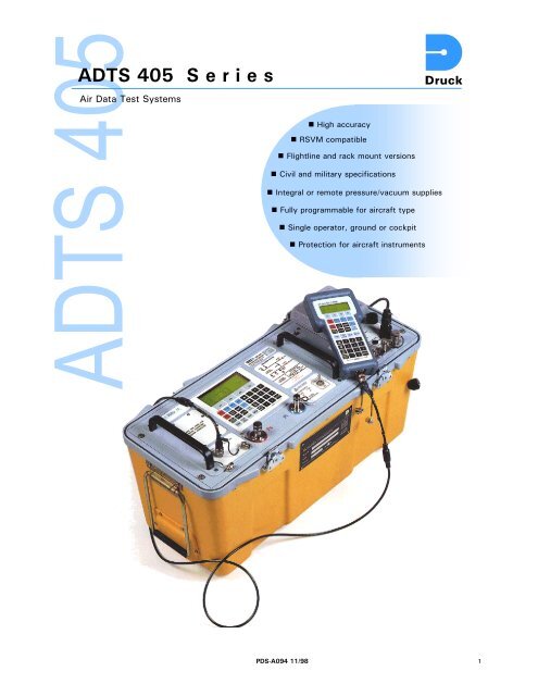 ADTS 405 S e r i e s - Insatech