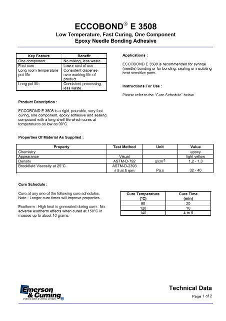 ECCOBOND E 3508 - Lindberg & Lund AS
