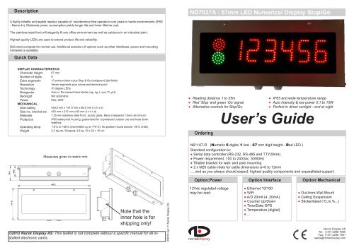 PDF Datasheet - Norsk Display AS