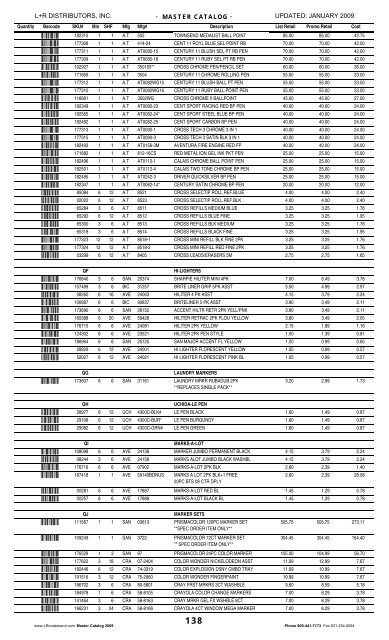 L+R DISTRIBUTORS, INC.