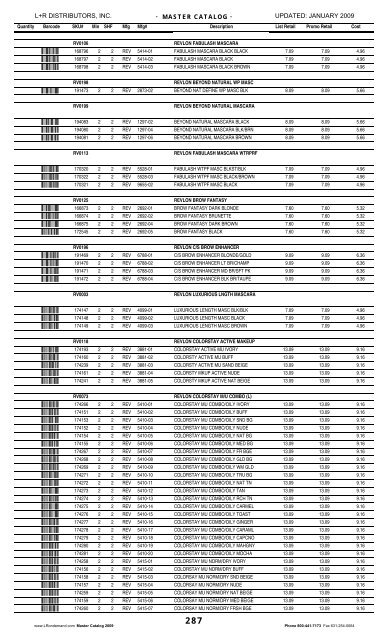 L+R DISTRIBUTORS, INC.