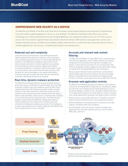 Blue Coat Cloud Service - Web Security Module