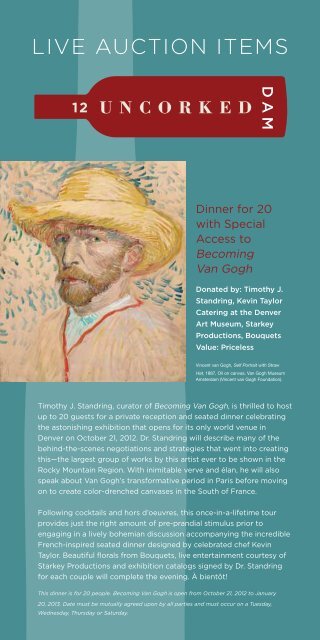 LIVE AUCTION ITEMS - Denver Art Museum
