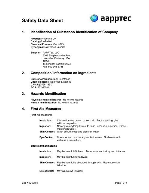 MSDS - AAPPTec