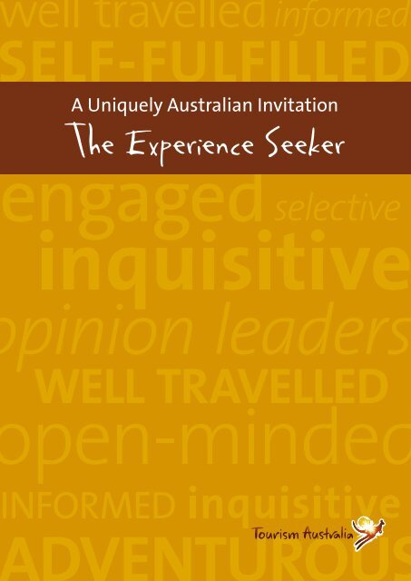 Experience Seeker Fact Sheet - Tourism Australia