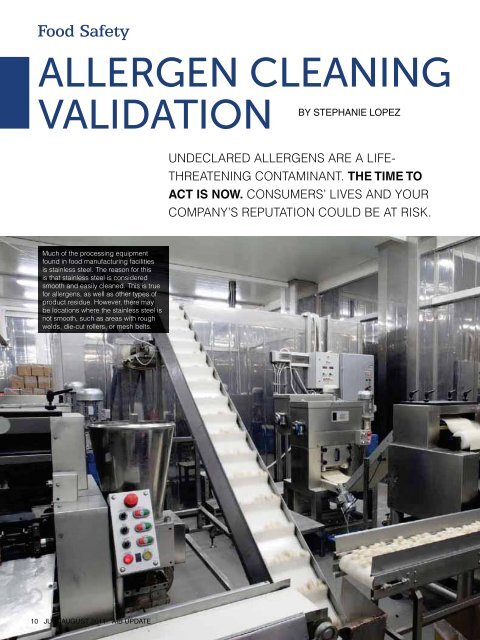 ALLERGEN CLEANING VALIDATION