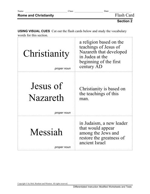 Christianity Jesus of Nazareth Messiah