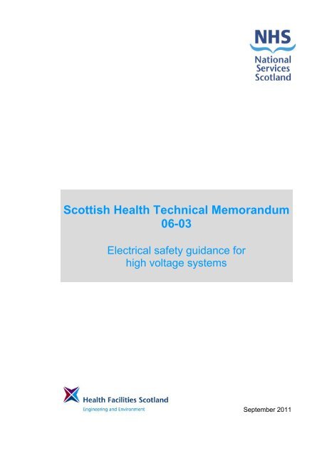 Scottish Health Technical Memorandum 06-03: Electrical Safety ...