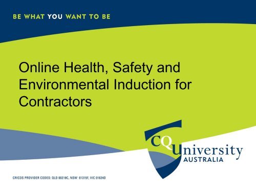 Online Health, Safety and Environmental Induction for Contractors