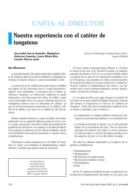 CARTA AL DIRECTOR - revista seden
