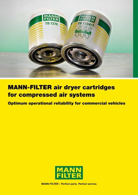 MANN-FILTER air dryer cartridges for compressed ... - MANN Filters