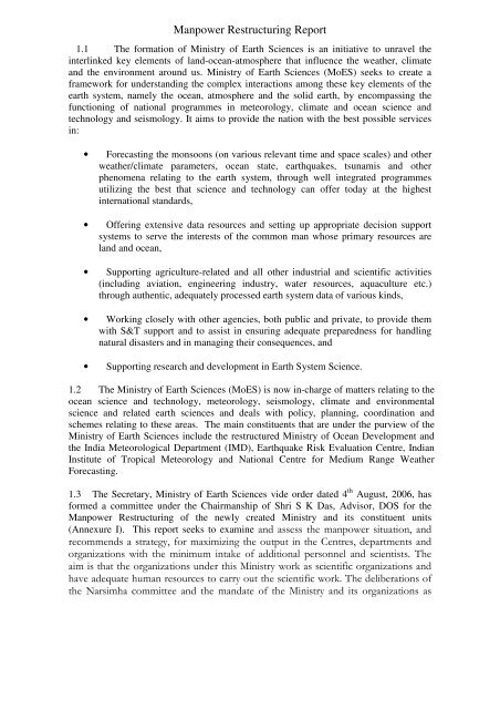 Manpower Restructuring Report - METNET : An e-Governance Intra ...