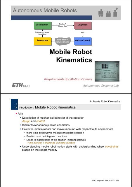 3: Mobile Robot Kinematics - Autonomous Systems Lab 3: Mobile Robot Kinematics - Autonomous Systems Lab