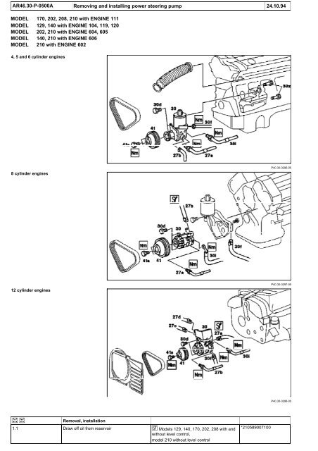 W210 Power Steering Pump removal.pdf