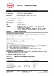material safety data sheet - Henkel Content Management System