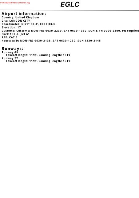 UK AIP (2 Jul 09) AD 2-EGLC-1-1 Civil Aviation Authority AMDT ...