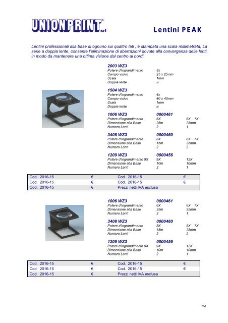 Lentini PEAK - amba italia srl