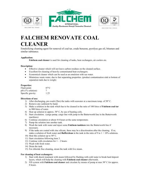 FALCHEM RENOVATE COAL CLEANER