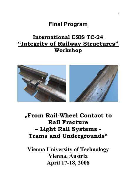 Final Program “Integrity of Railway Structures” „From Rail-Wheel ...