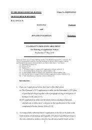 the Claimant's Skeleton Argument