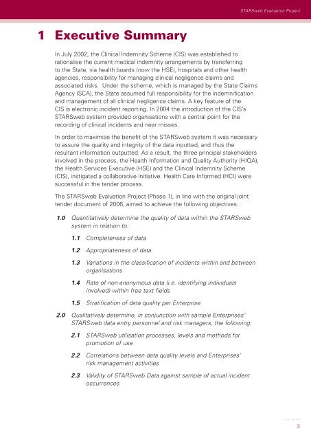 Executive Summary Sample For Project Report