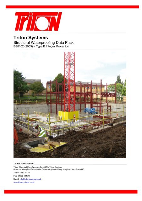 Structural Waterproofing Data Pack (Type B) - BD Online Product ...