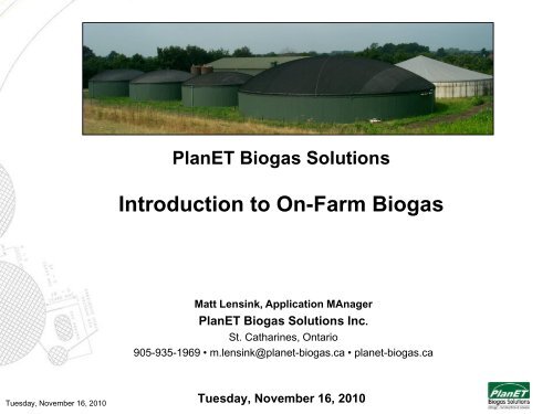 PlanET Biogas - Ontario Farmland Preservation