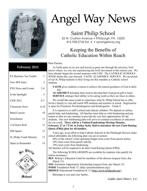 Angel Way News - St. Philip School