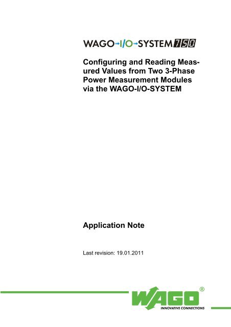 Application Note for the 3-Phase Power Measurement module - Wago