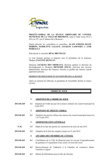 PDF conseil municipal séance ordinaire du lundi 25 juin 2012 - Gestion De Projet PDF Télécharger ...