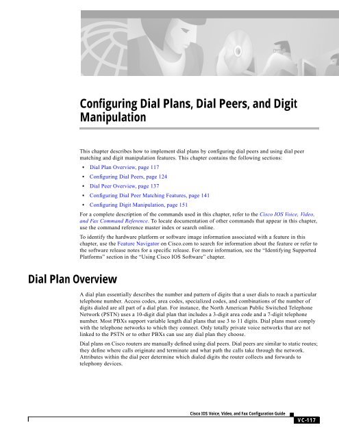 Configuring Dial Plans, Dial Peers, and Digit ... - Tandem Data