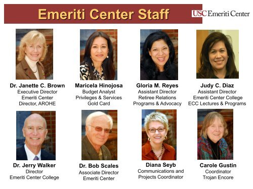 Emeriti Center Powerpoint - USC Emeriti Center