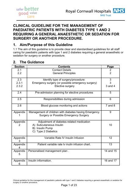 Clinical Guideline for the management of paediatric patients with ...