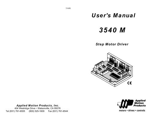 3540M Step Motor Driver