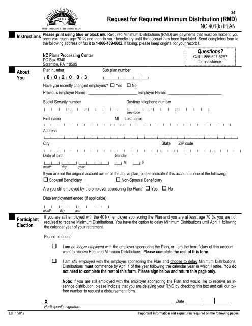 Request for Required Minimum Distribution (RMD) - Prudential ...
