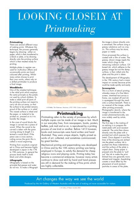 A B Webb - Printmaking - Art Gallery of Western Australia