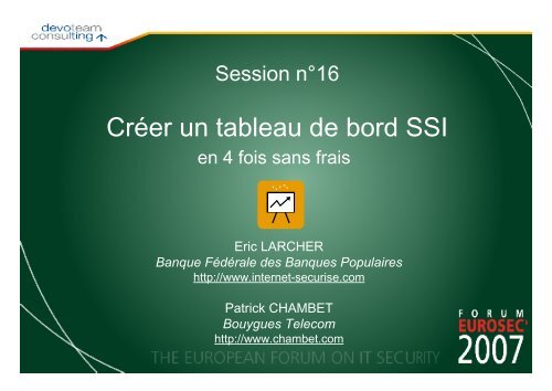 CrÃ©er un tableau de bord SSI