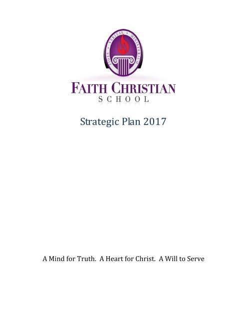 Strategic Plan 2017 - Faith Christian School