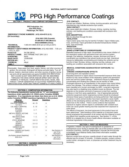 International Paint Product Data Sheets